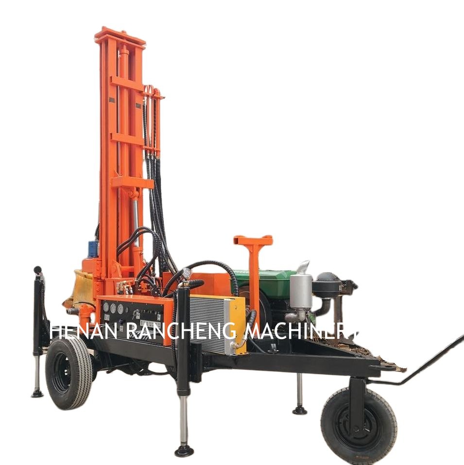 Max Depth 150m Trailer-mounted Water Well Small Borewell Drilling Rig ...