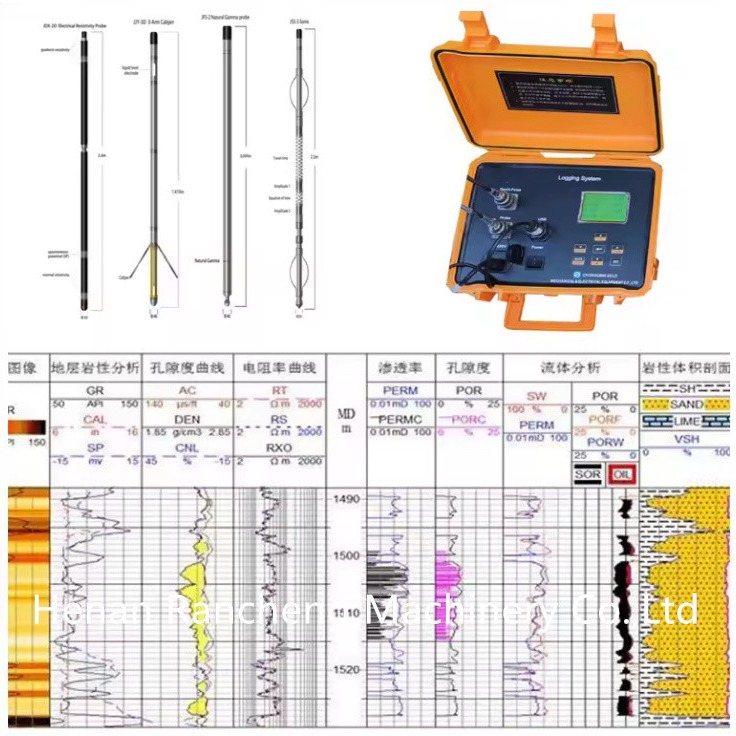 Borehole Logging Equipment 300m With JDX-3Dr Natural Gamma Electrical ...