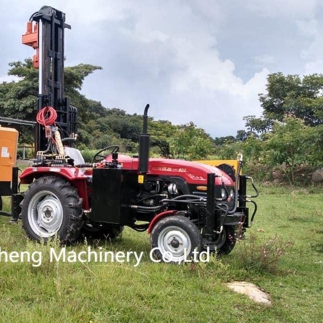 Tractor Diesel Engine Powered 200m Deep Borehole Drilling Machine For Water Wells